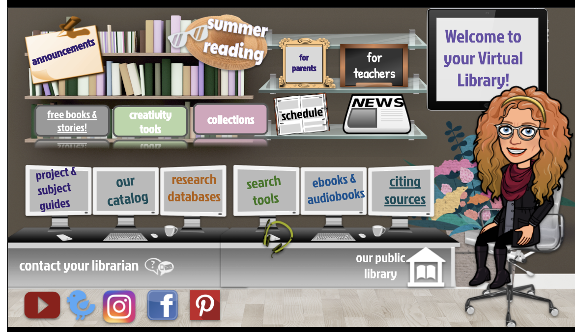 Creating your virtual library (quickly) using Slides and Bitmojis as ...