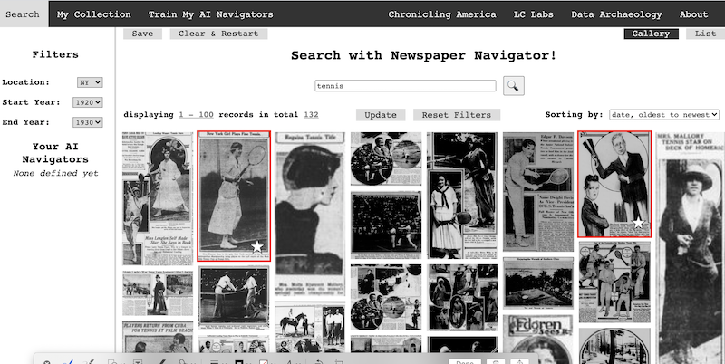New from the Library of Congress: Newspaper Navigator